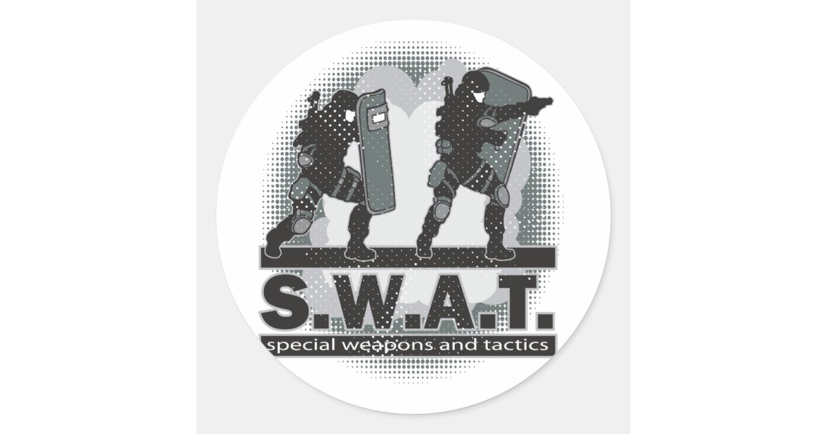 SWAT Team Entrance Classic Round Sticker | Zazzle