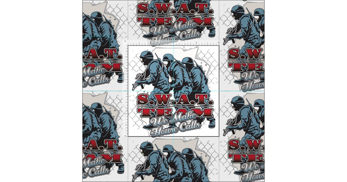 SWAT Team House Calls Fabric | Zazzle