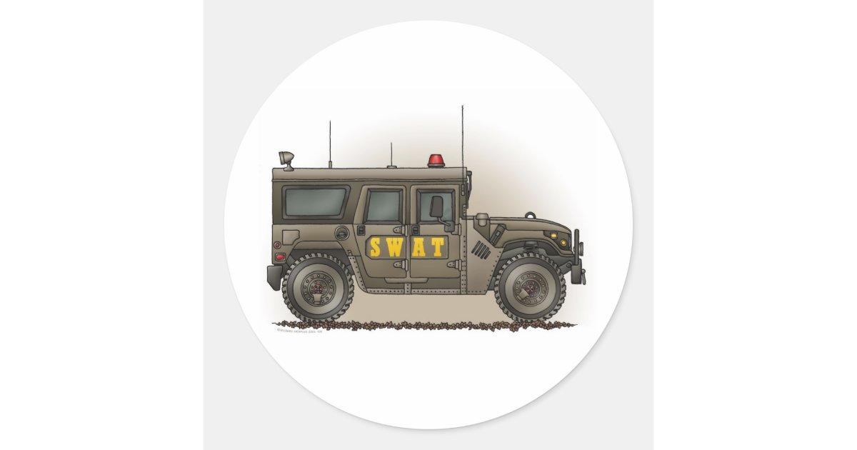 SWAT Team Hummer Sticker | Zazzle