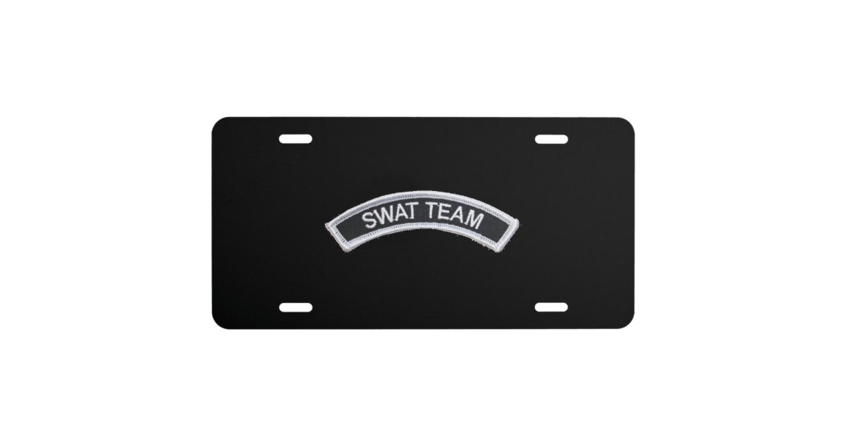 SWAT Team Tab License Plate | Zazzle