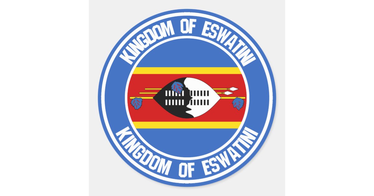 Swaziland ( Eswatini ) Round Emblem Classic Round Sticker | Zazzle