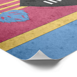 Swaziland Flag Poster | Zazzle