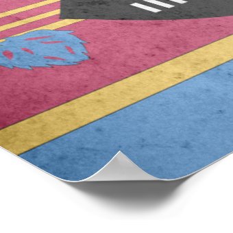 Swaziland Flag Poster | Zazzle