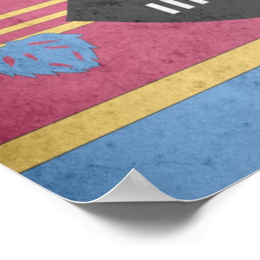 Swaziland Flag Poster | Zazzle
