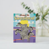 Swaziland Vintage Travel Poster Postcard | Zazzle
