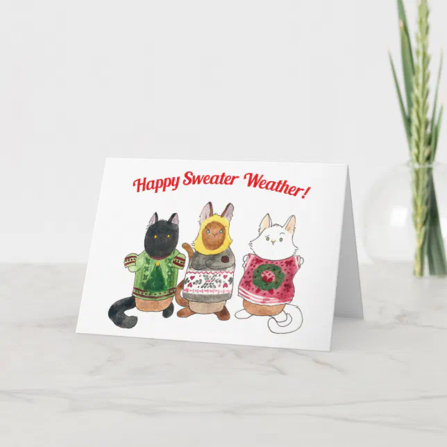 Sweater Weather card | Zazzle