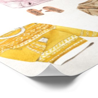 Sweather Weather Fall Autumn Cozy Poster | Zazzle