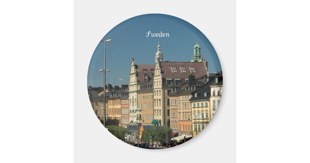 Sweden cityscape refrigerator magnet | Zazzle