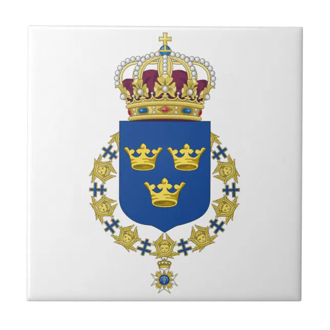 Sweden Coat of Arms Ceramic Tile | Zazzle