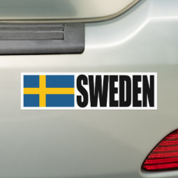 Sweden Flag Bumper Sticker | Zazzle