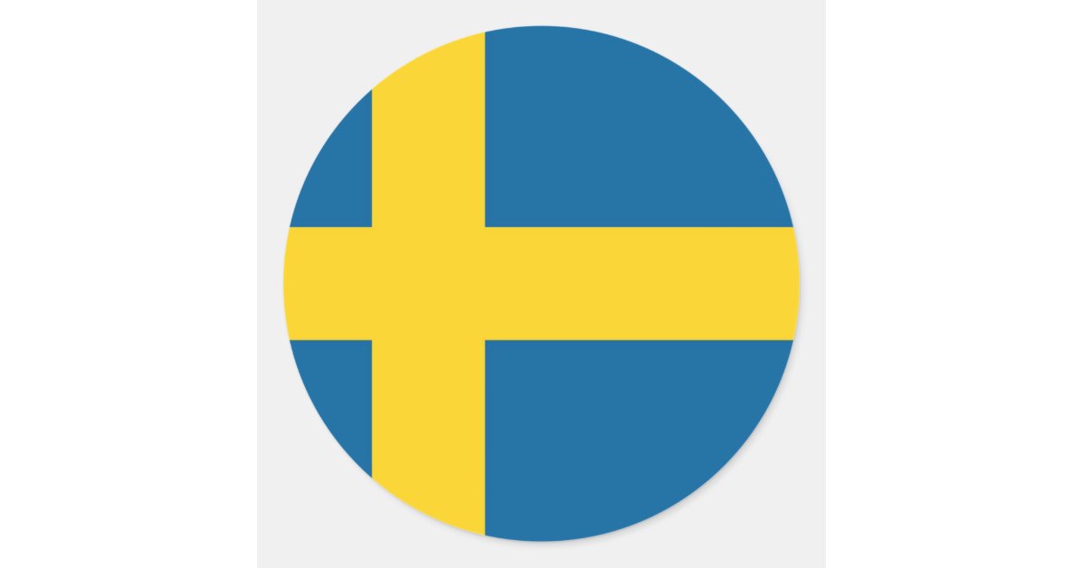 Sweden flag classic round sticker | Zazzle
