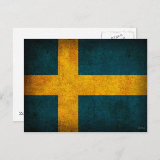 Sweden Flag Distressed Postcards | Zazzle