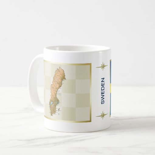 Sweden Flag + Map Mug | Zazzle