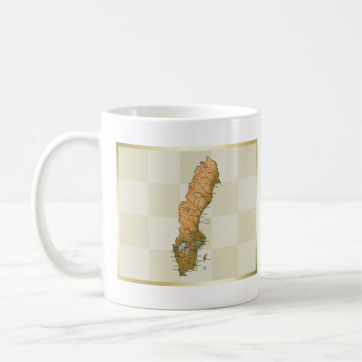 Sweden Flag + Map Mug | Zazzle