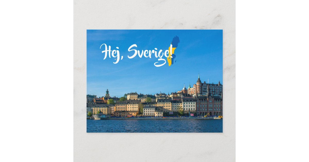 Sweden Stockholm Hej Sverige Postcrossing Postcard | Zazzle