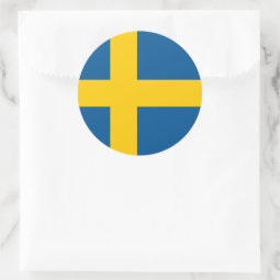 Sweden/Swede/Swedish Flag Classic Round Sticker | Zazzle