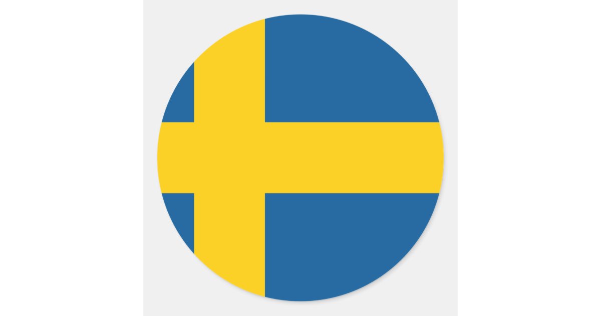Sweden (Swedish) Flag Classic Round Sticker | Zazzle