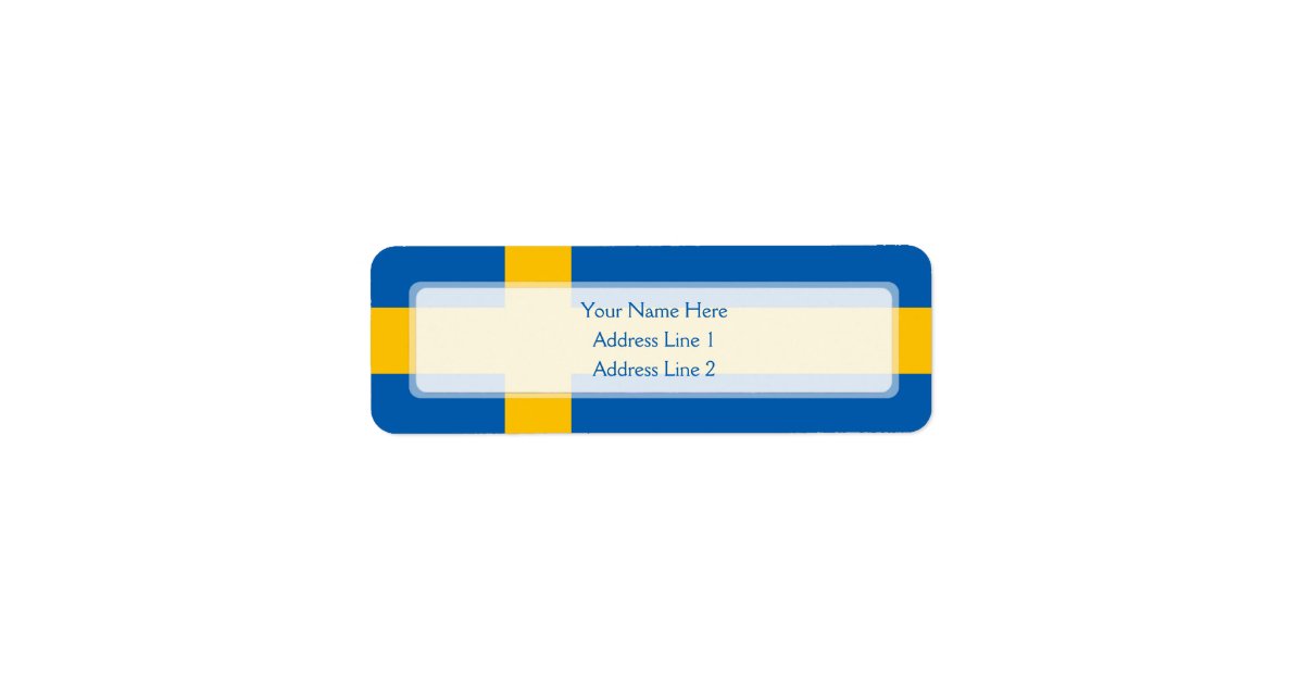Sweden - Swedish Flag Label | Zazzle
