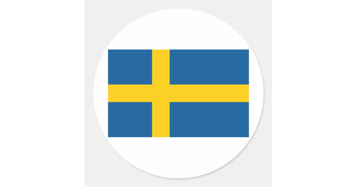 Sweden's Flag Classic Round Sticker | Zazzle