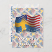 Swedish-American Waving Flag Invitation | Zazzle