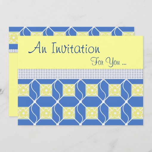 Swedish Blue and Yellow Special Event Invitation | Zazzle