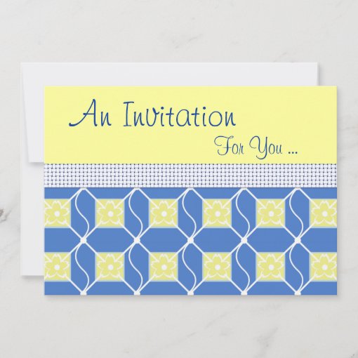 Swedish Blue and Yellow Special Event Invitation | Zazzle