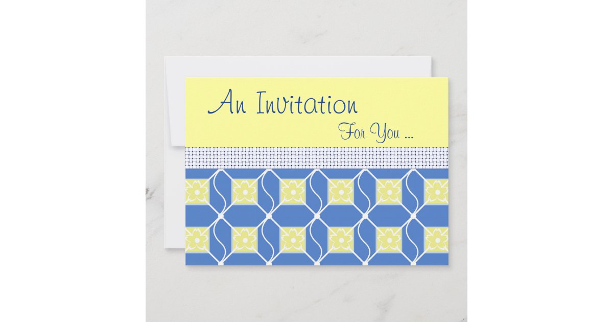 Swedish Blue and Yellow Special Event Invitation | Zazzle
