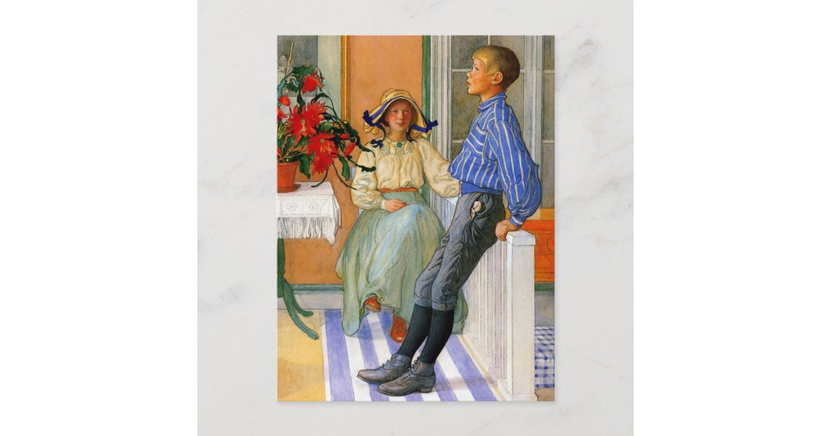 Swedish Brother and Sister 1911 Postcard | Zazzle