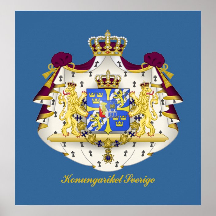Swedish Coat of Arms Poster | Zazzle.com