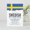 Swedish Cuisine | Party Flag Invite | Zazzle
