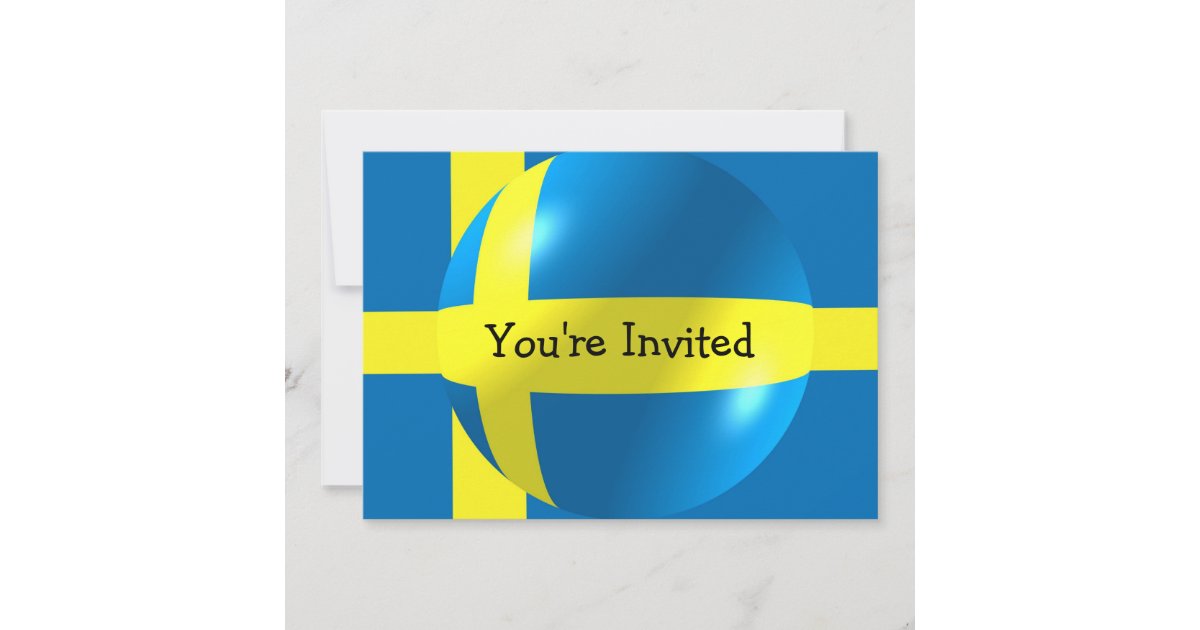 Swedish Flag Any Occasion Invitation | Zazzle
