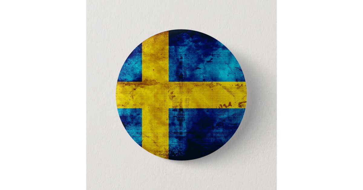 Swedish Flag Button | Zazzle