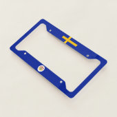 Swedish flag-coat of arms license plate frame | Zazzle