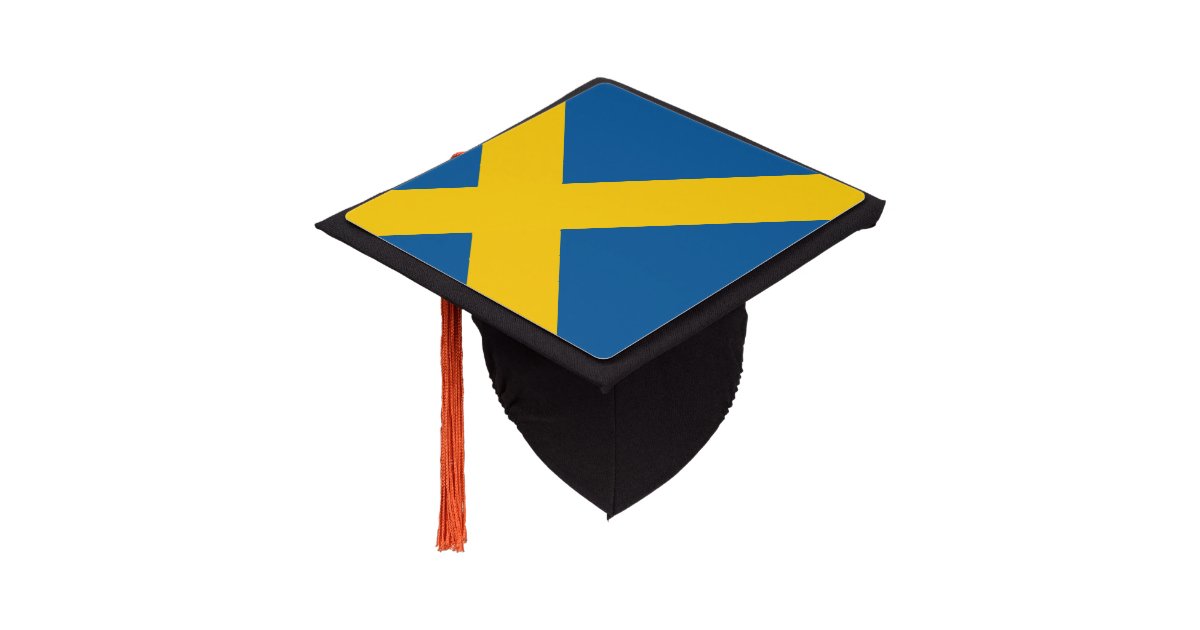 Swedish flag graduation cap topper | Zazzle