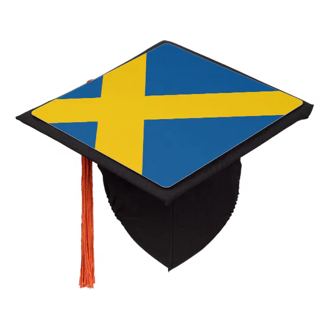 Swedish flag graduation cap topper | Zazzle