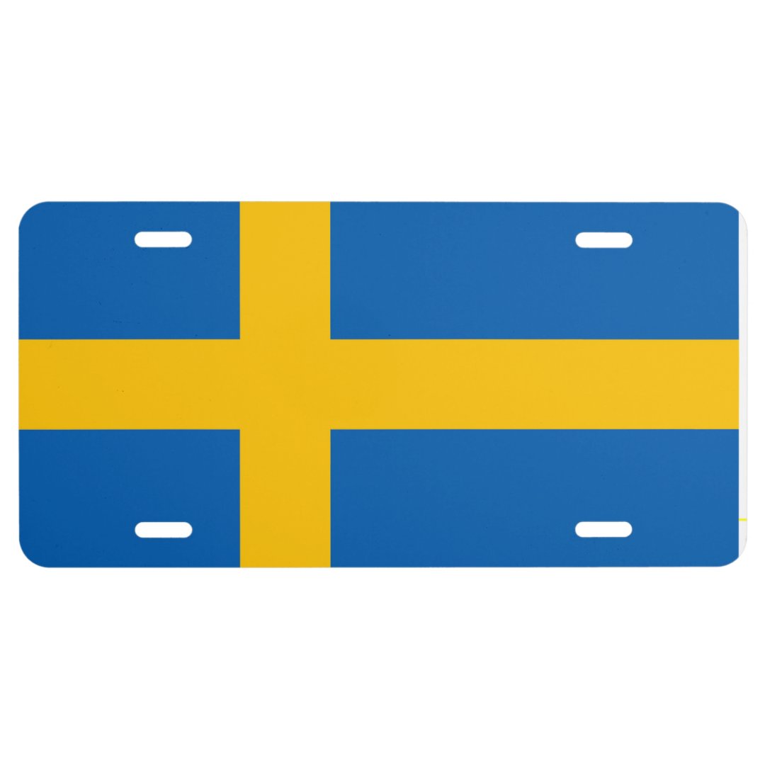 Swedish Flag License Plate | Zazzle
