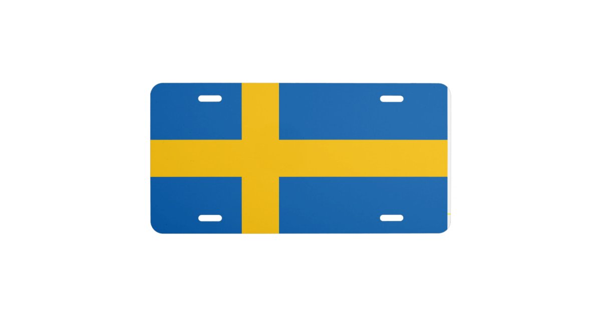 Swedish Flag License Plate | Zazzle