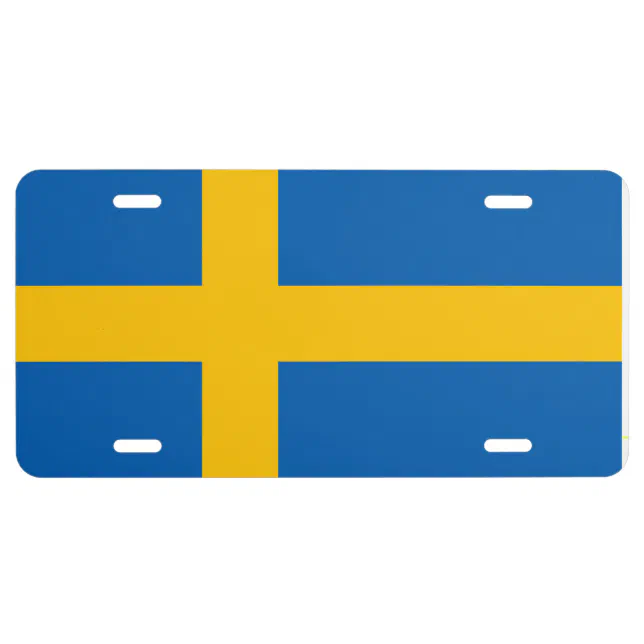 Swedish Flag License Plate | Zazzle