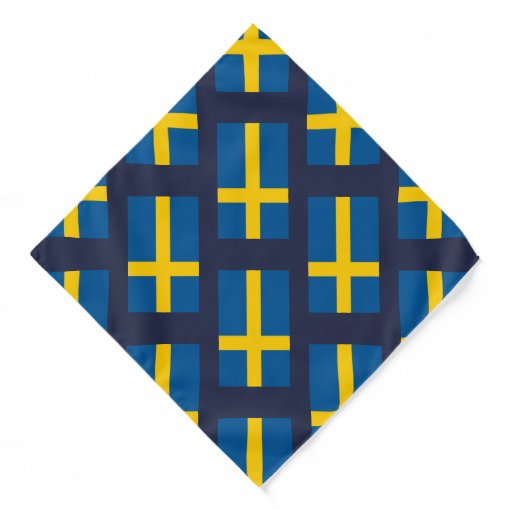 Swedish flag of Sweden pattern bandana | Zazzle