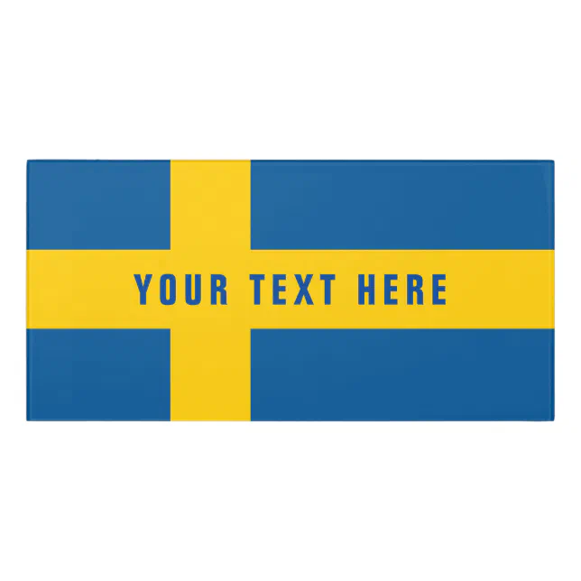 Swedish flag of Sweden Scandinavia pride office Door Sign | Zazzle
