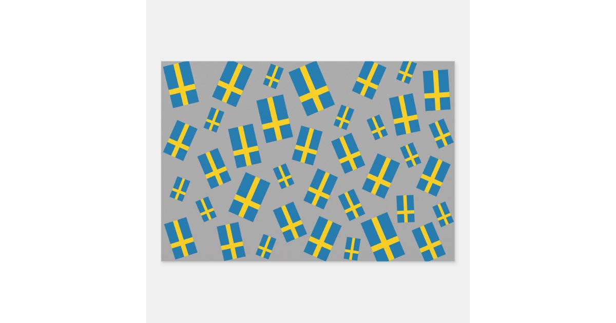 Swedish Flag of Sweden Wrapping Paper Sheets | Zazzle