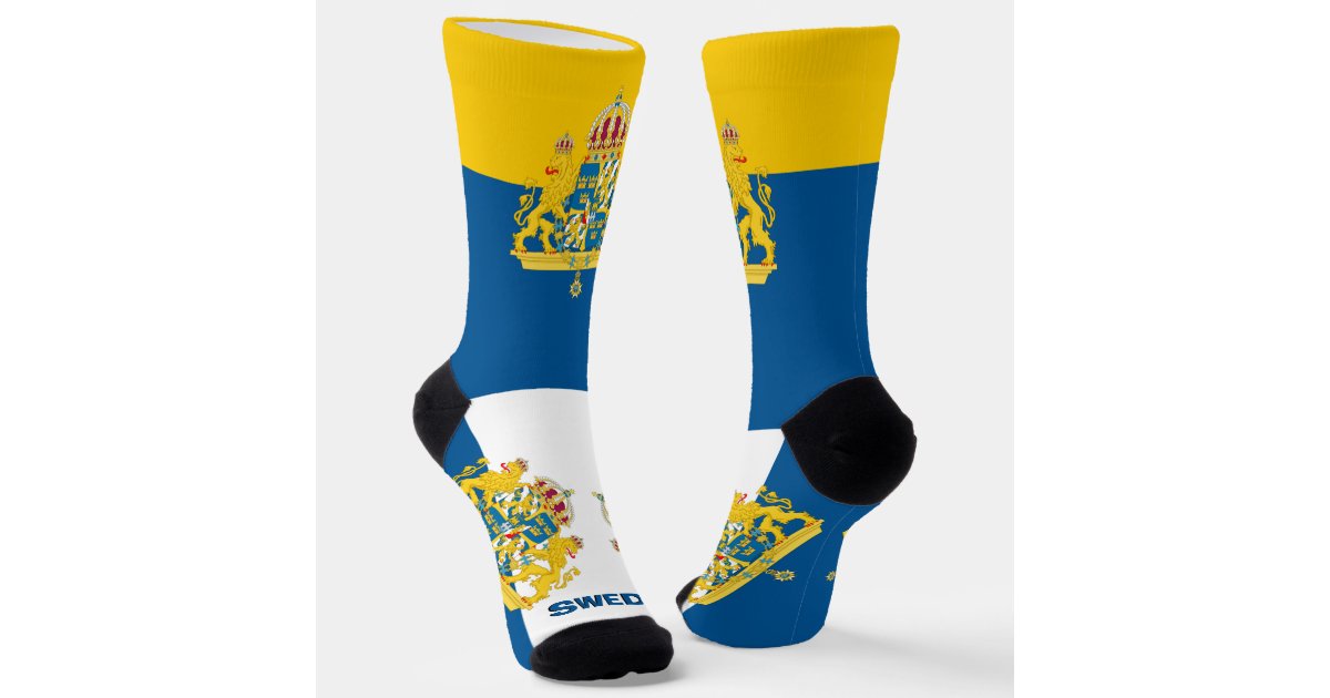 Swedish Flag Patriotic, Sustainable Sweden Premium Socks | Zazzle