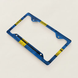 Swedish Flag Rustic Wood License Plate Frame | Zazzle