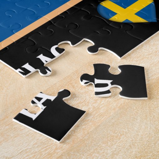 Swedish Flag & Swedish country / Sweden Jigsaw Puzzle | Zazzle