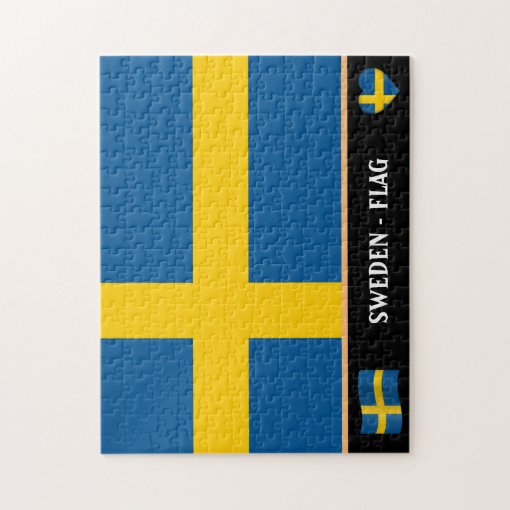 Swedish Flag & Swedish country / Sweden Jigsaw Puzzle | Zazzle