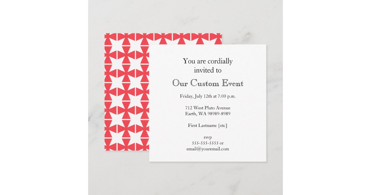 Swedish Freemasons Cross Invitation | Zazzle