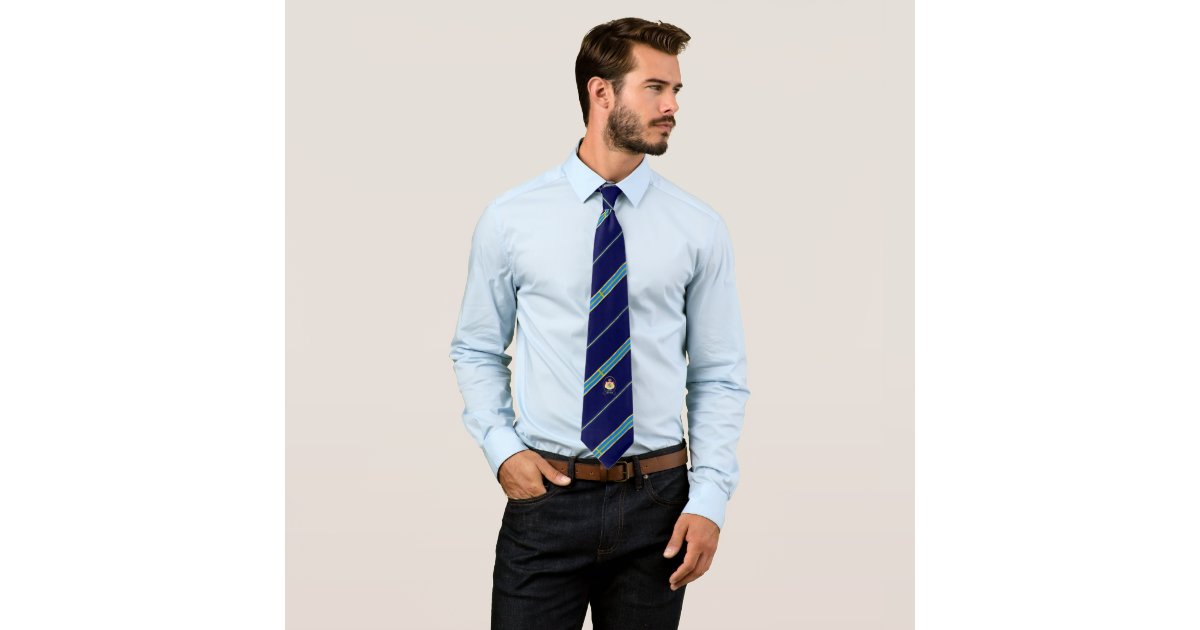 Swedish stripes flag neck tie | Zazzle
