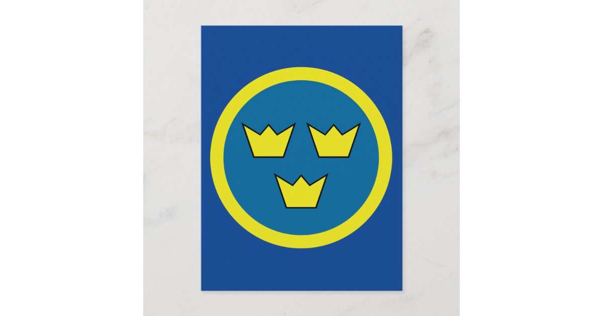 Swedish Three Crowns Postcard | Zazzle