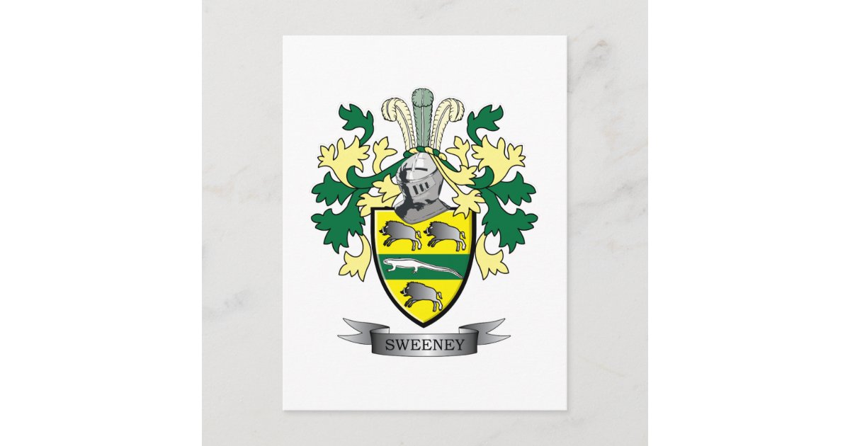 Sweeney Coat of Arms Postcard | Zazzle