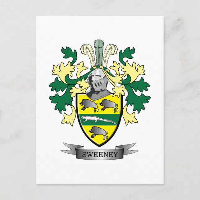 Sweeney Coat of Arms Postcard | Zazzle